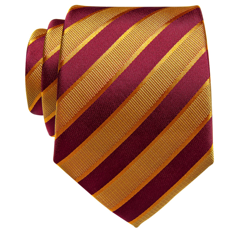 Gloden Red Striped Men's Silk Necktie – YourTies