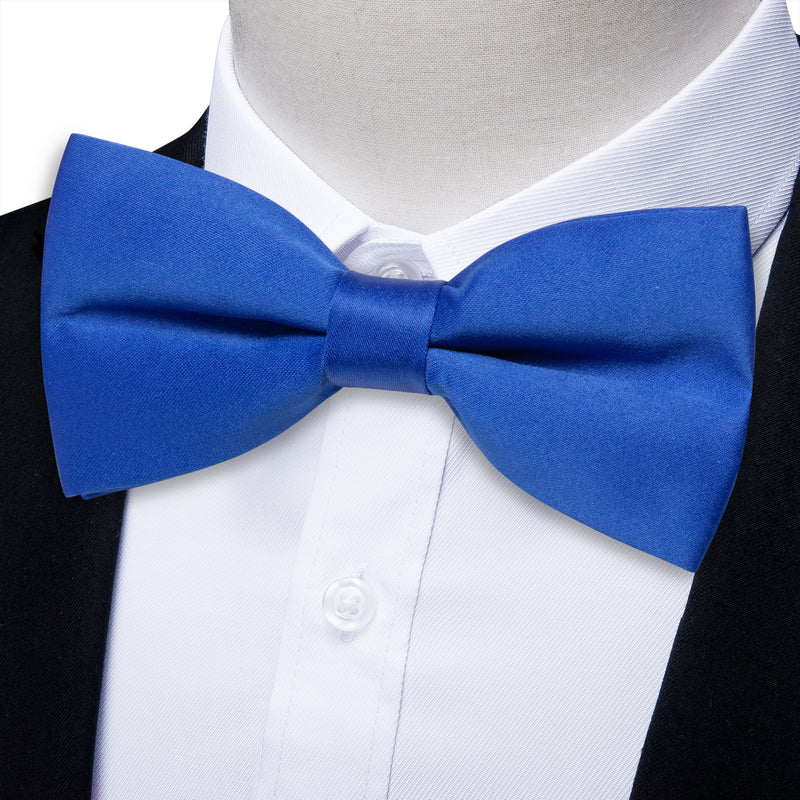 Royal Blue Solid Pre-tied Bowtie – YourTies